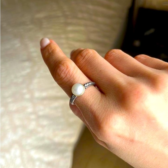 Pandora | Jewelry | Pandora Pearl Ring | Poshmark